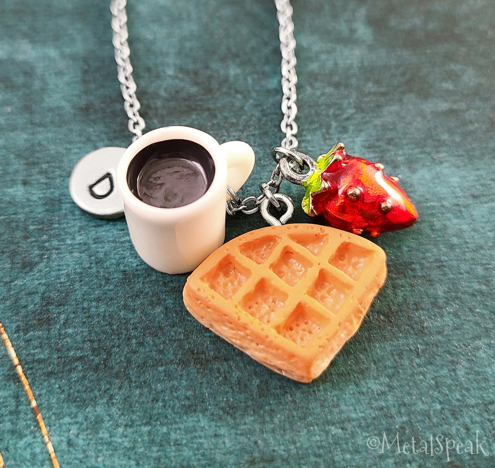 Waffle Keychain SMALL Waffle Keyring Breakfast Keychain Coffee | Etsy