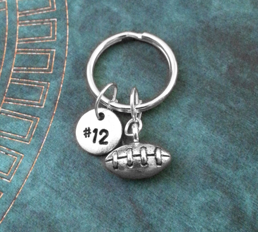 Football Keychain VERY SMALL Silver Football Keyring Football - Etsy