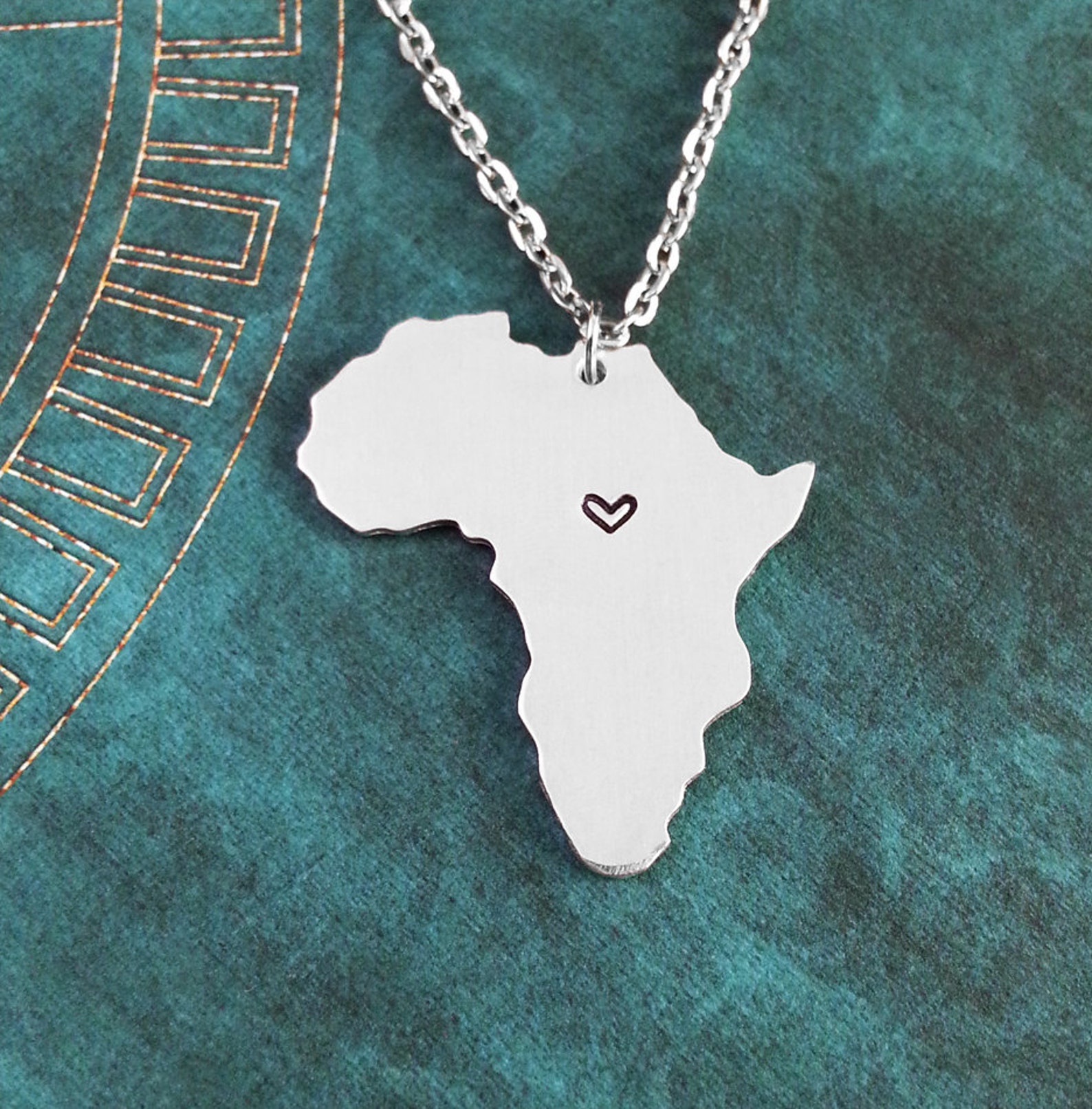 Africa Keychain Personalized Hand Stamped Africa Keyring Long - Etsy