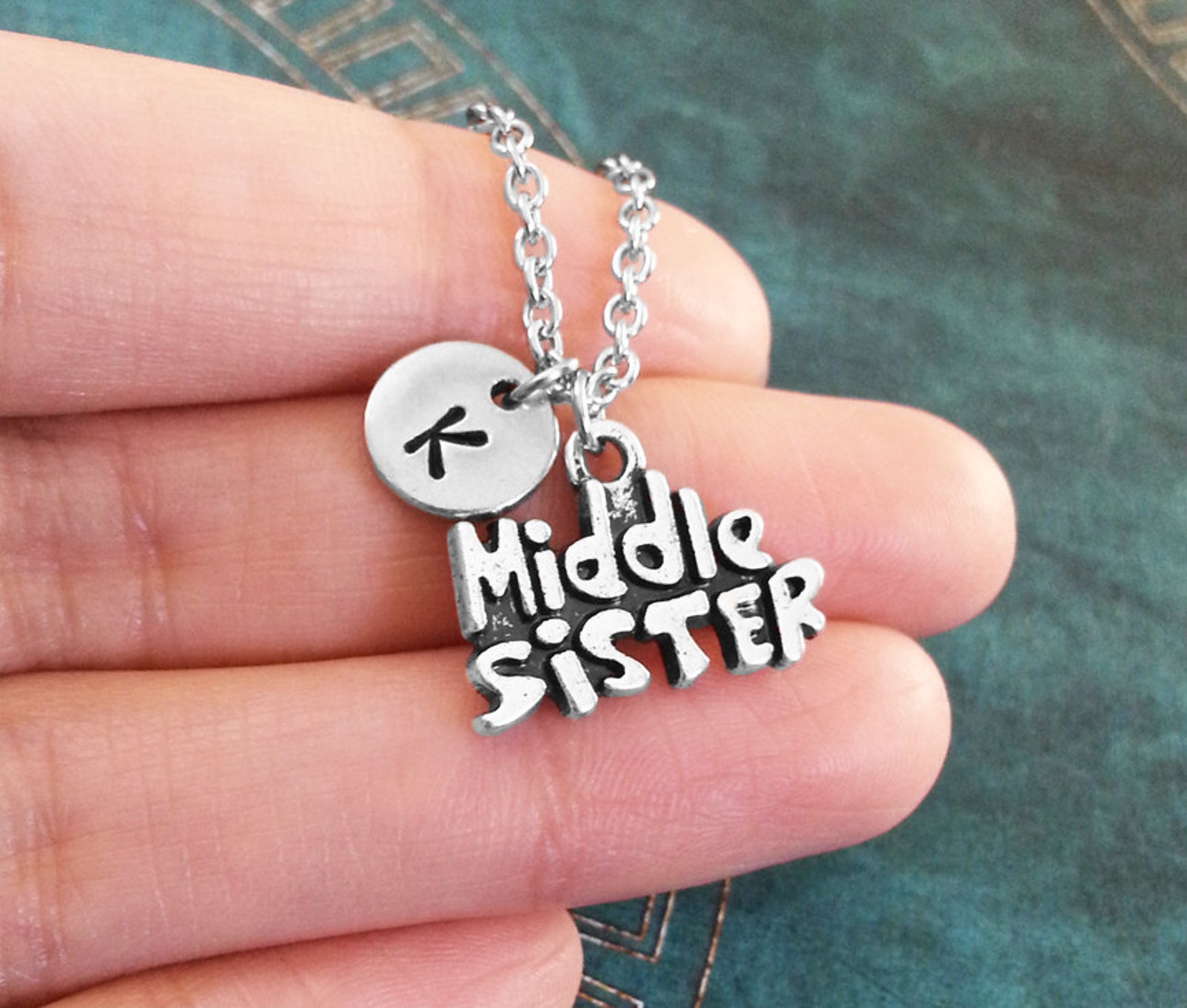Middle Sister Keychain VERY SMALL Middle Sister Keyring Sister Charm ...