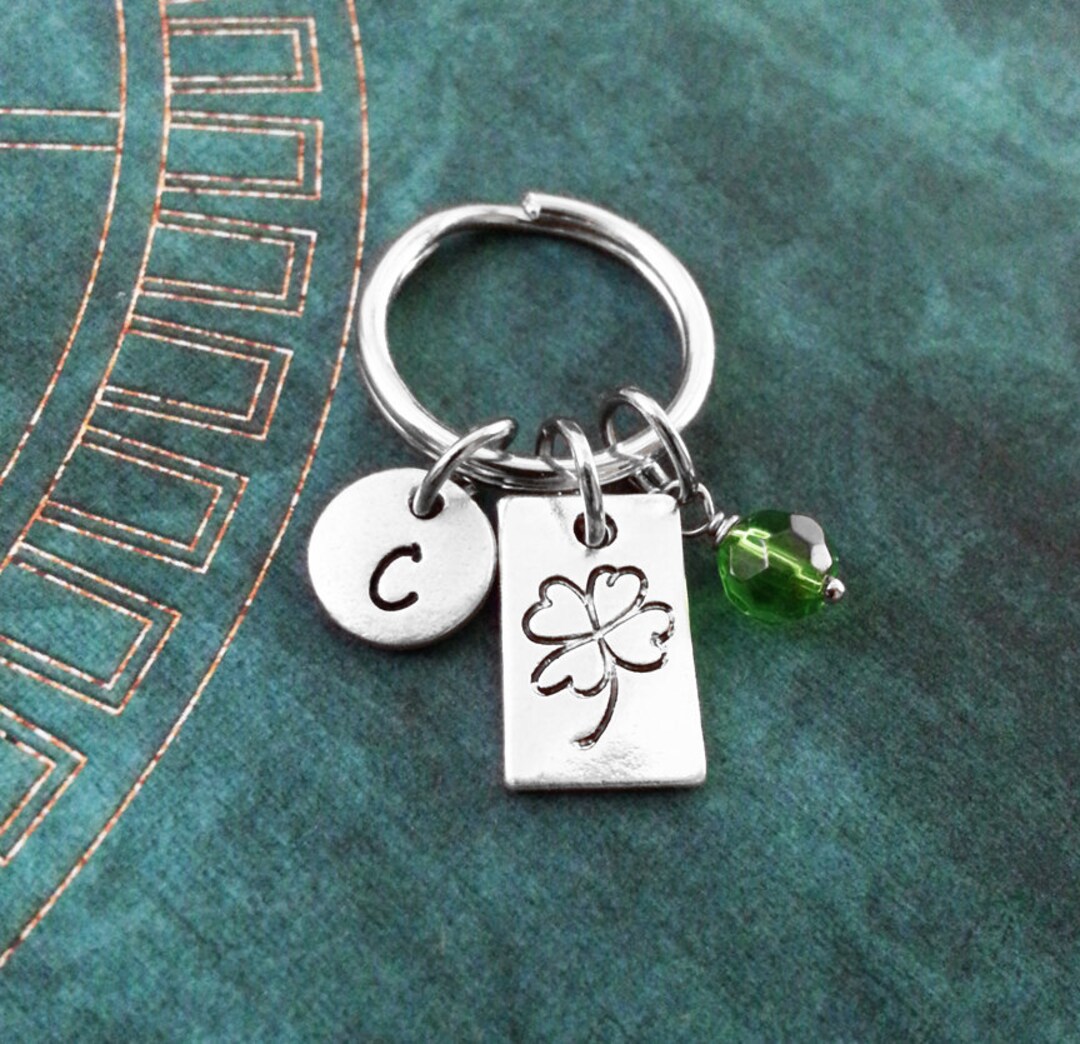Four Leaf Clover Keychain, SMALL Shamrock Keychain, St Patrick's Day ...