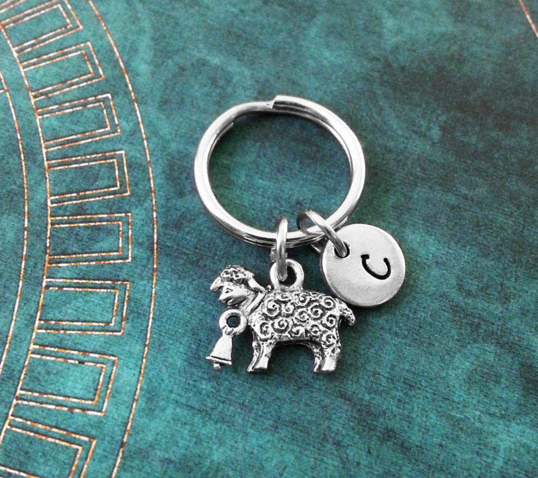 Sheep Keychain VERY SMALL Sheep Keyring Personalized Keychain Lamb ...