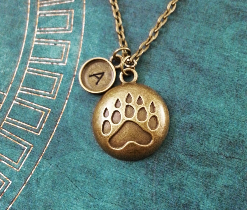 Bear Claw Keychain SMALL Bronze Paw Print Keychain Personalized ...