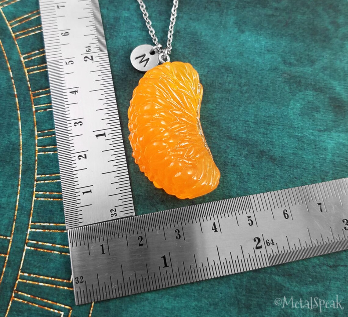 Orange Keychain SMALL Mandarin Orange Slice Keychain Orange - Etsy