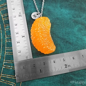 Orange Keychain SMALL Mandarin Orange Slice Keychain Orange Keyring ...