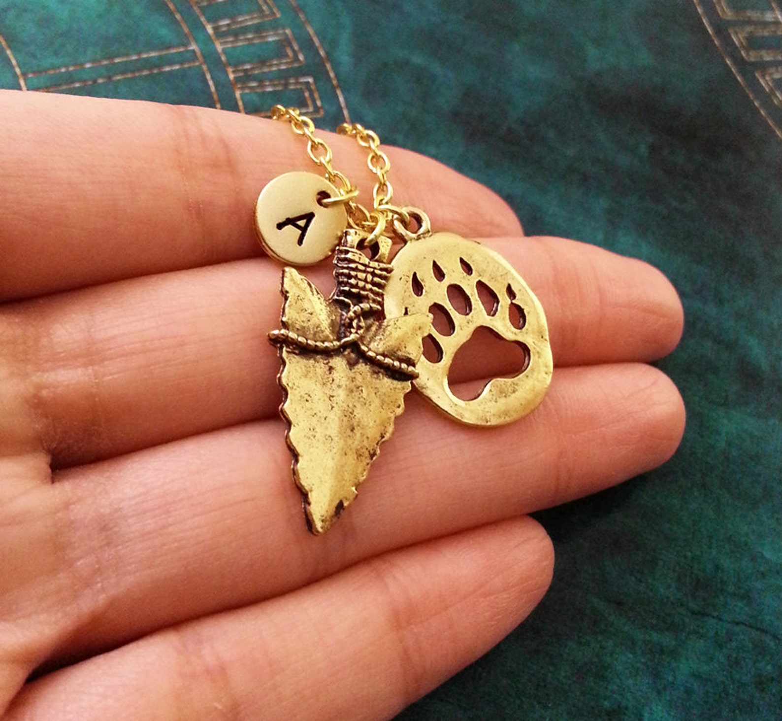 Bear Claw Keychain SMALL Arrowhead Keychain Personalized - Etsy