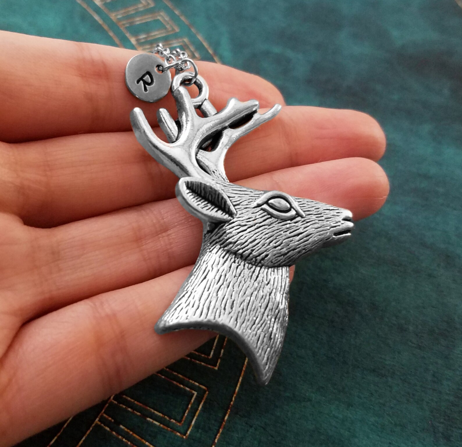 Deer Keychain LARGE Deer Head Keychain Deer Keyring Stag - Etsy