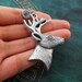 Deer Keychain LARGE Deer Head Keychain Deer Keyring Stag Keychain Deer ...