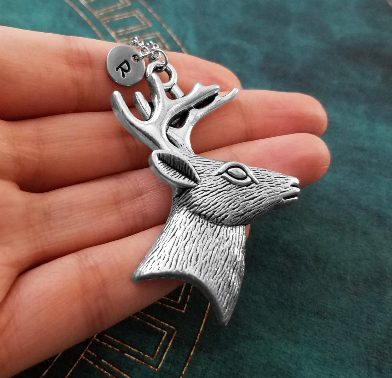 Deer Keychain LARGE Deer Head Keychain Deer Keyring Stag | Etsy