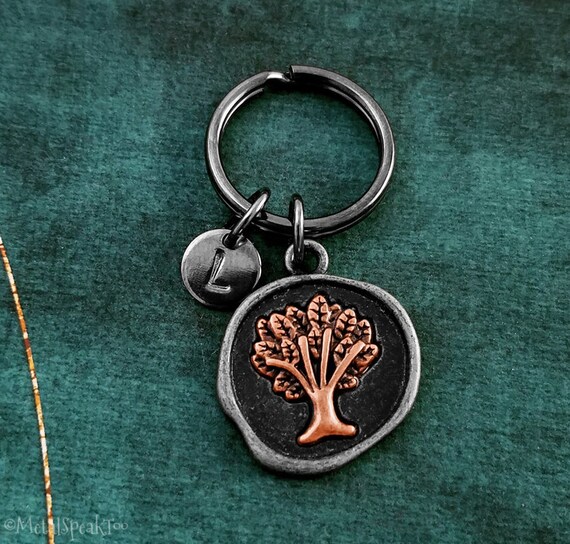 Willow Tree Keychain SMALL Family Tree Charm Keychain Wax Seal | Etsy