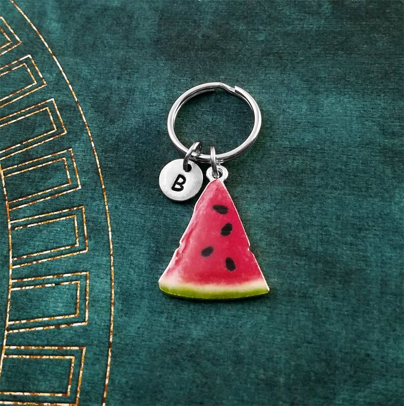Watermelon Keychain SMALL Watermelon Keyring Red Watermelon | Etsy