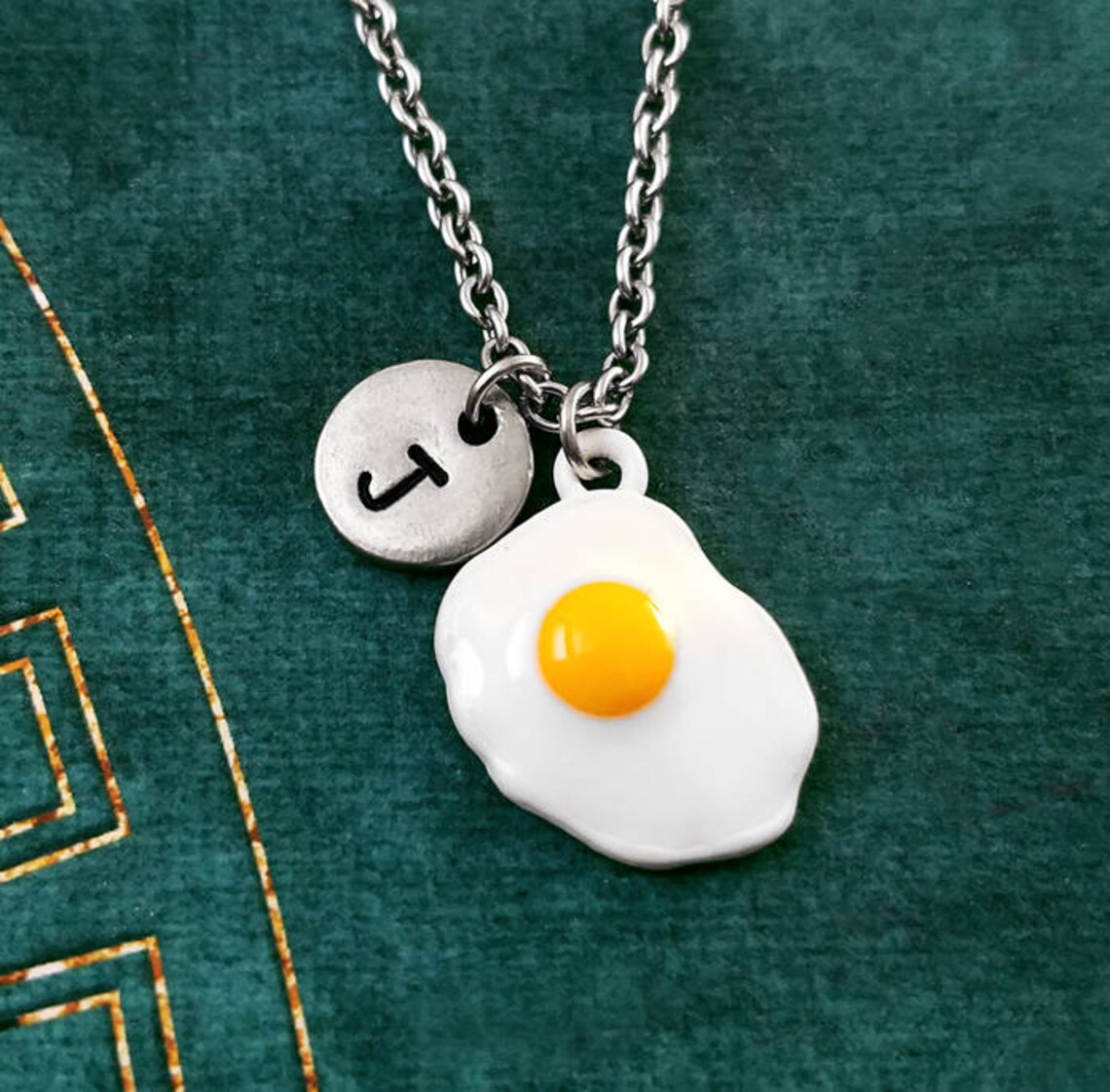 Egg Keychain VERY SMALL Fried Egg Keyring Sunny Side up Egg Charm ...