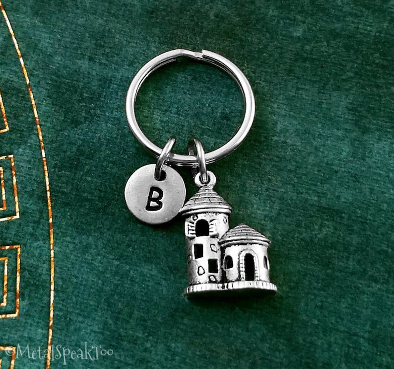 Castle Keychain VERY SMALL Castle Keyring Castle Charm - Etsy
