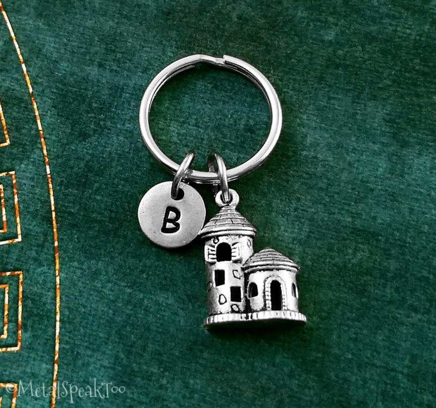 Castle Keychain VERY SMALL Castle Keyring Castle Charm - Etsy UK