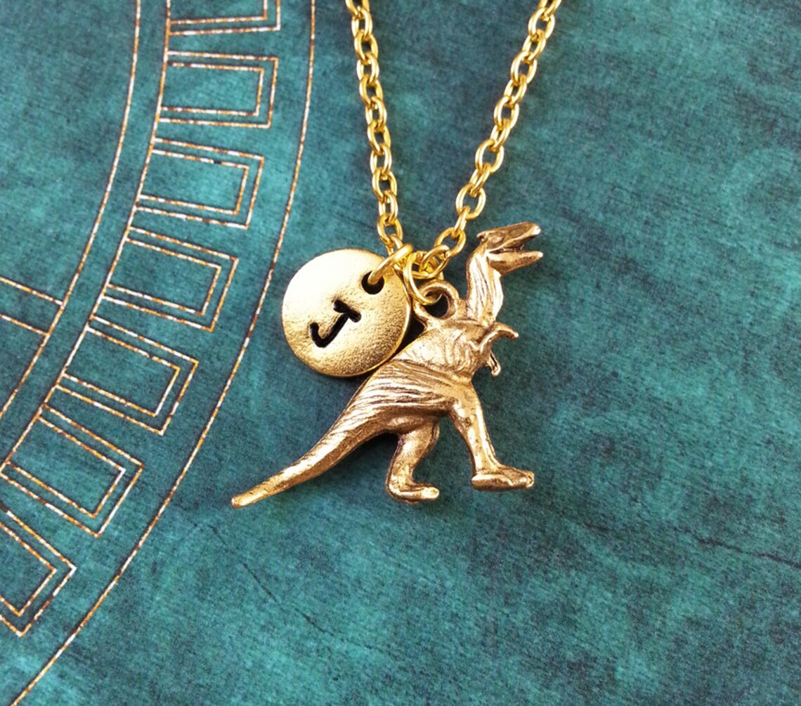 Dinosaur Keychain SMALL T-rex Keychain Personalized Keychain Gold ...