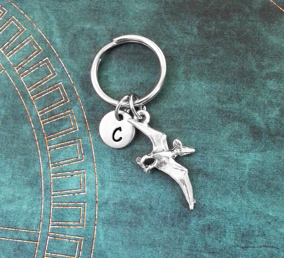 Dinosaur Keychain SMALL Pterodactyl Keychain Personalized Keychain ...