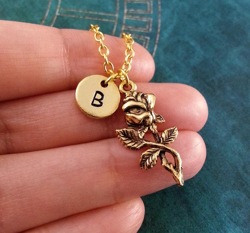 Rose Keychain SMALL Rose Charm Personalized Key Ring | Etsy