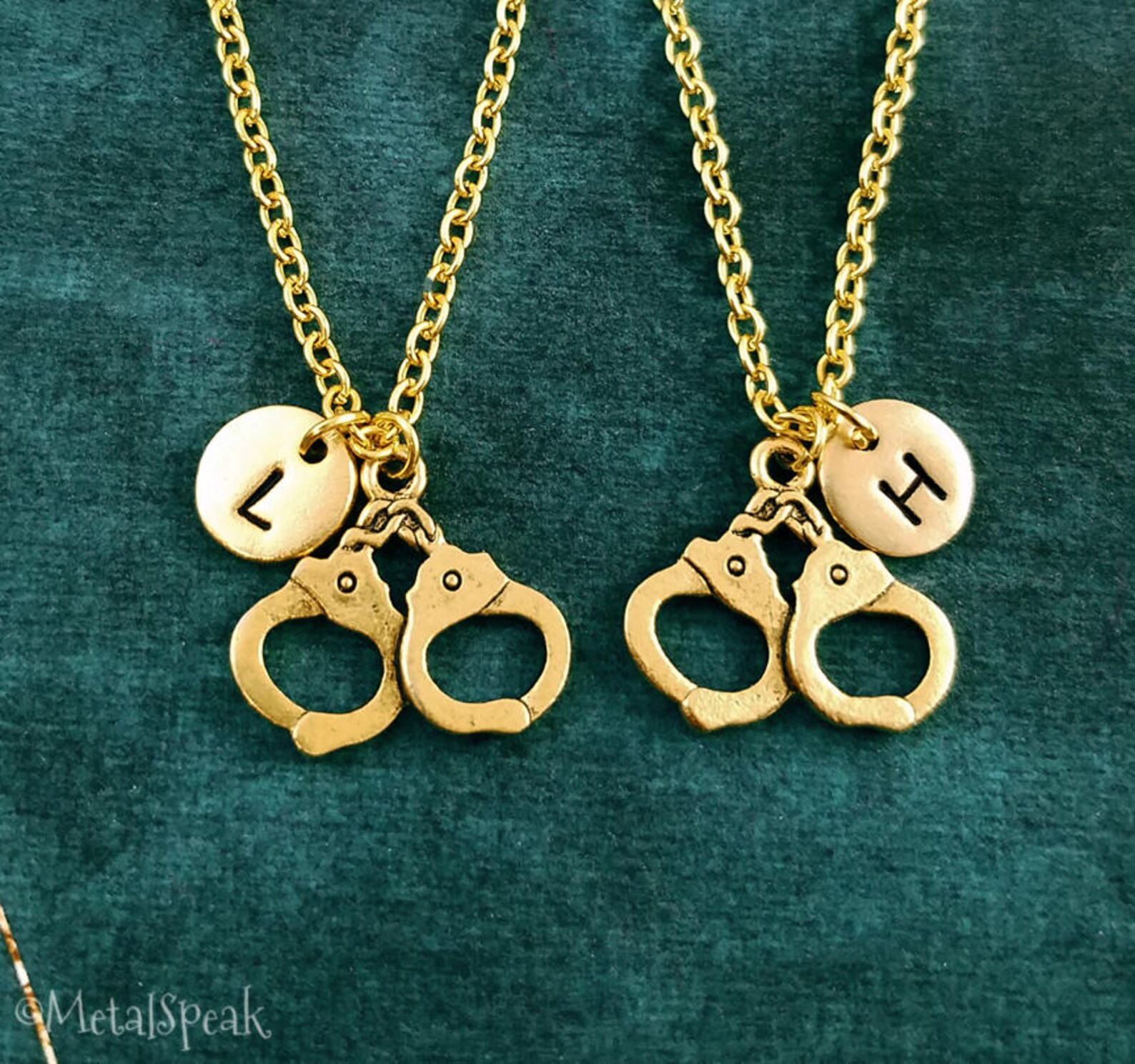 Handcuffs Keychain SET of 2 SMALL Handcuff Charm Keychains | Etsy