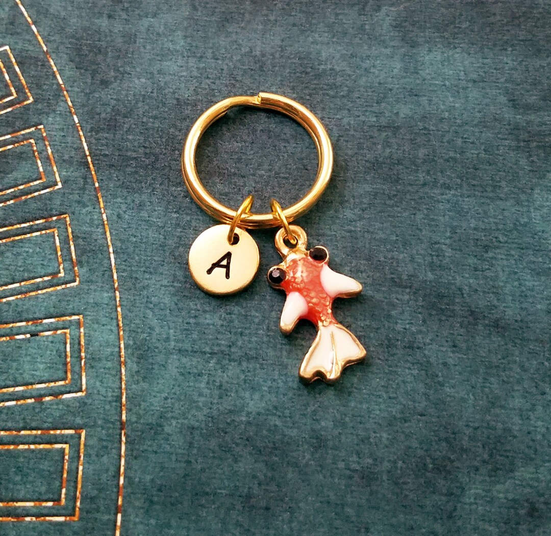 Fish Keychain VERY SMALL Koi Fish Keyring Personalized Keychain Animal ...