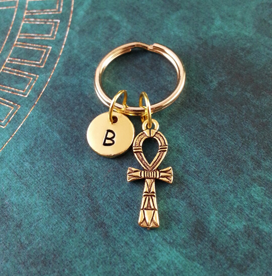 Ankh Keychain Ankh Key Ring Custom Keyring Personalized Keychain ...