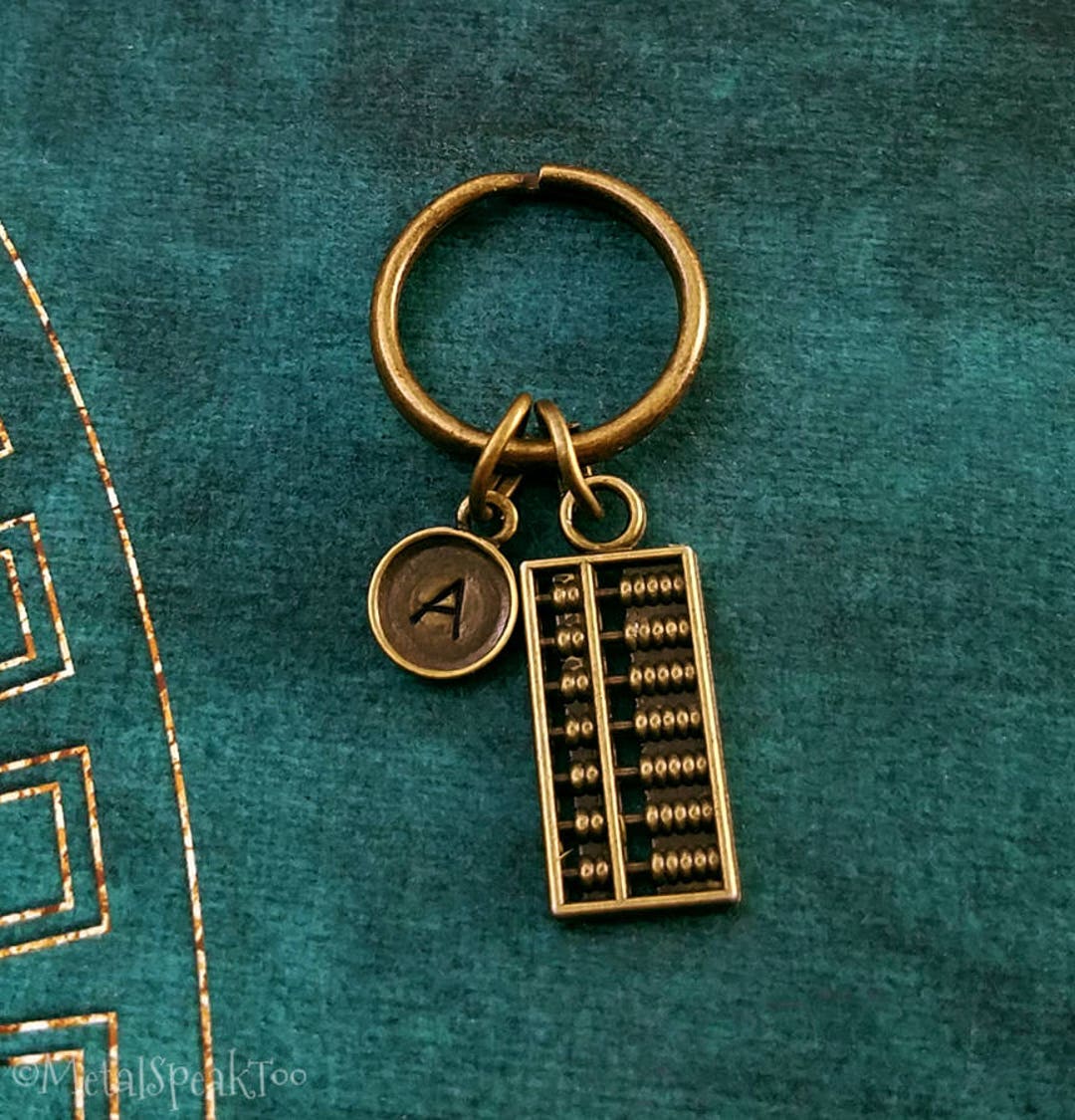 Abacus Keychain SMALL Abacus Charm Keychain Abacus Keyring Personalized ...