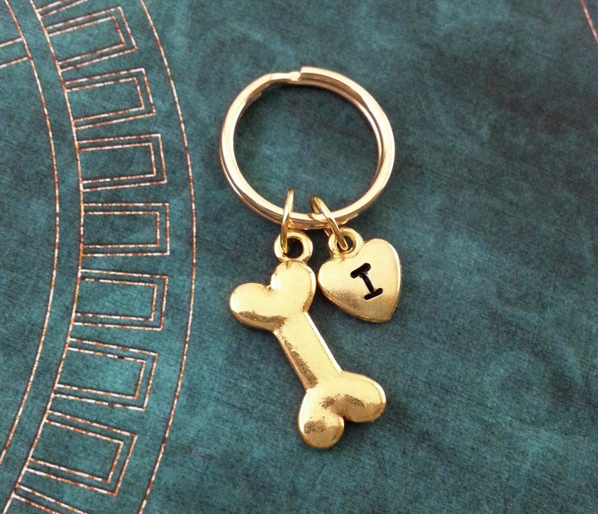 Bone Keychain VERY SMALL Personalized Keychain Dog Bone | Etsy