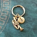 Trumpet Keychain SMALL Gold Trumpet Keyring Custom Keyring - Etsy