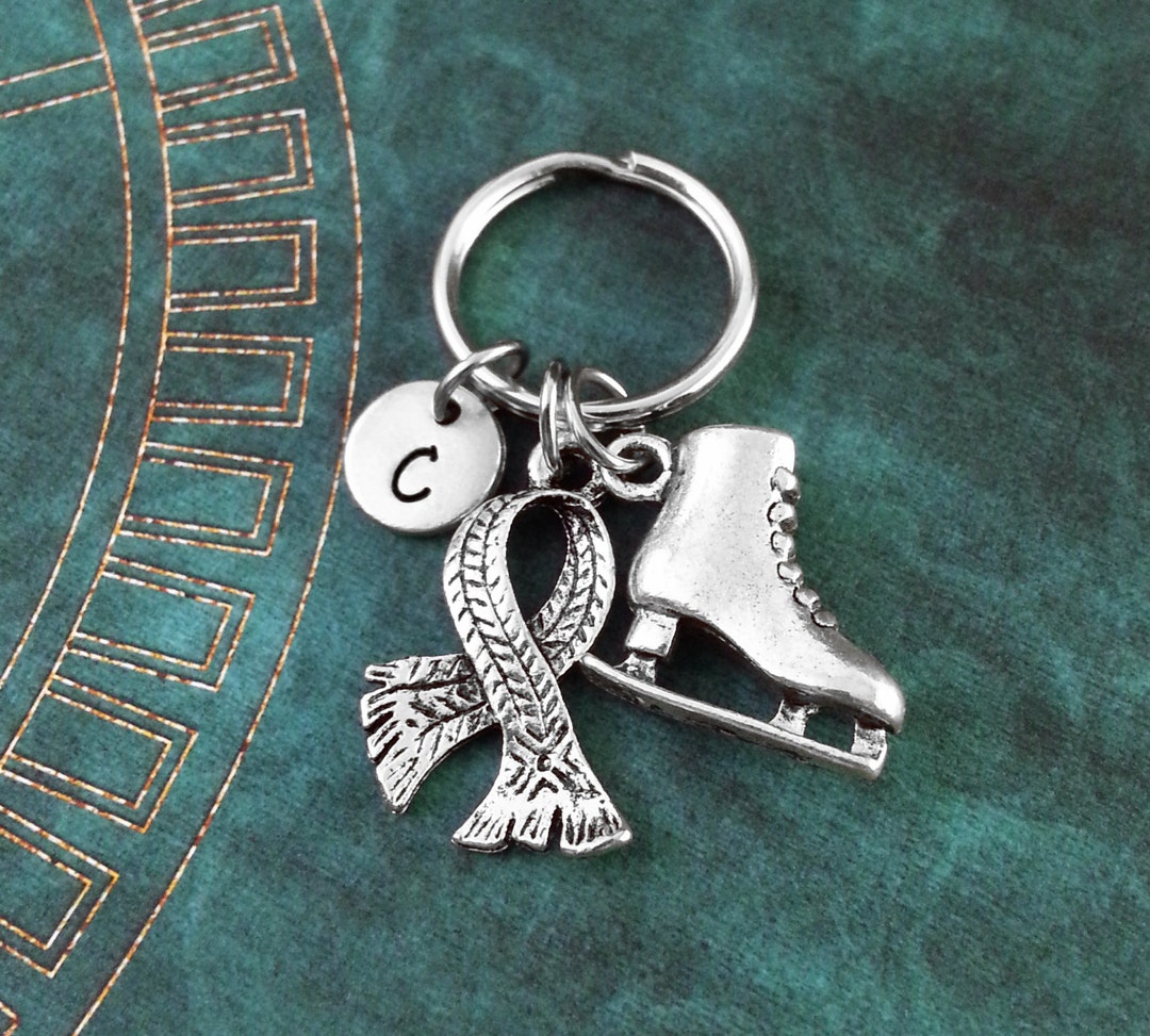 Ice Skate Keychain, Personalized Keychain, Ice Skate Keyring, Ice ...