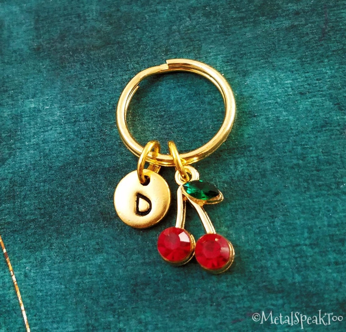 Cherry Keychain VERY SMALL Red Cherries Keychain Cherry Charm | Etsy