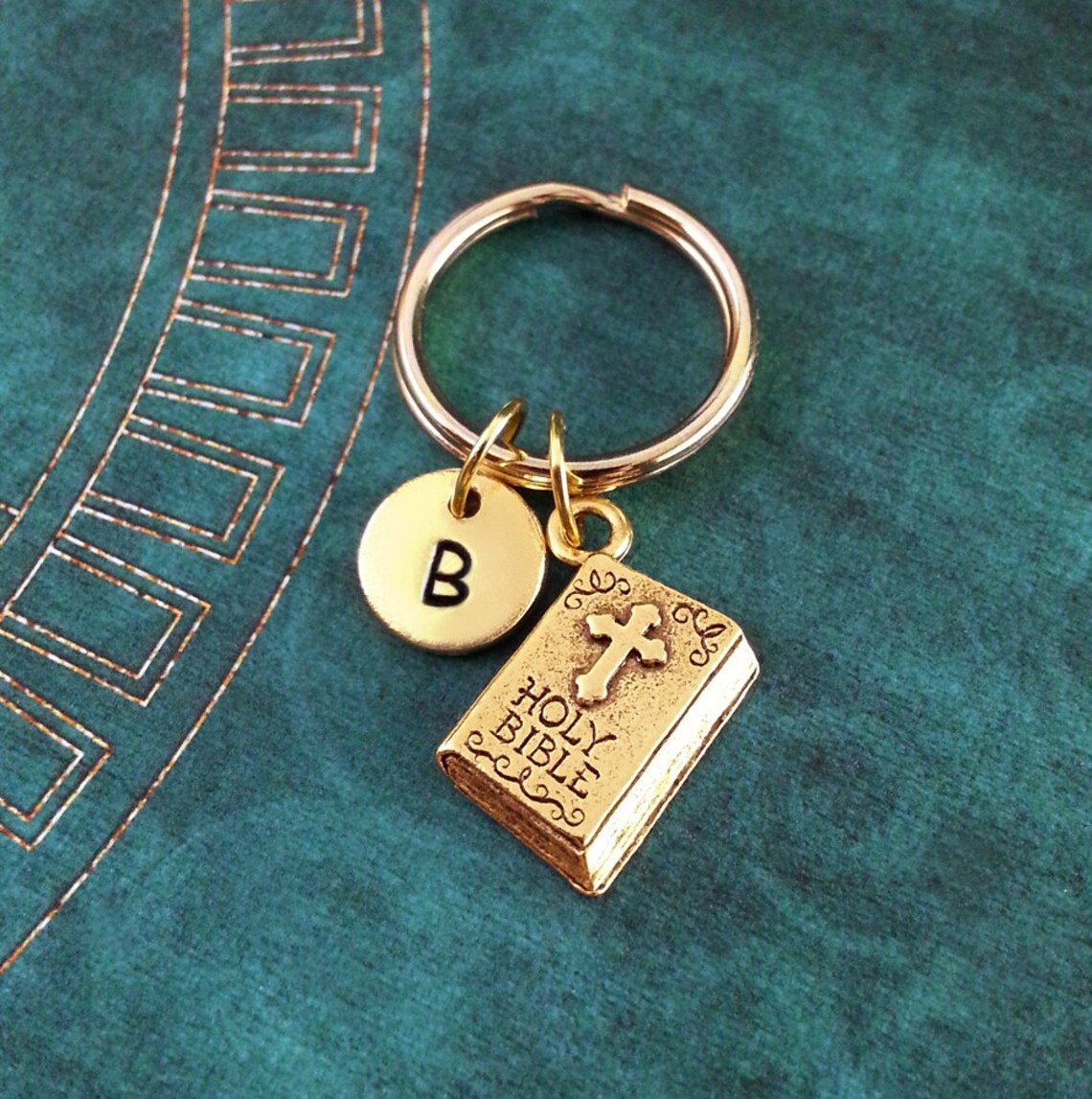 Bible Keychain Holy Bible Keyring Christian Key Ring Custom - Etsy