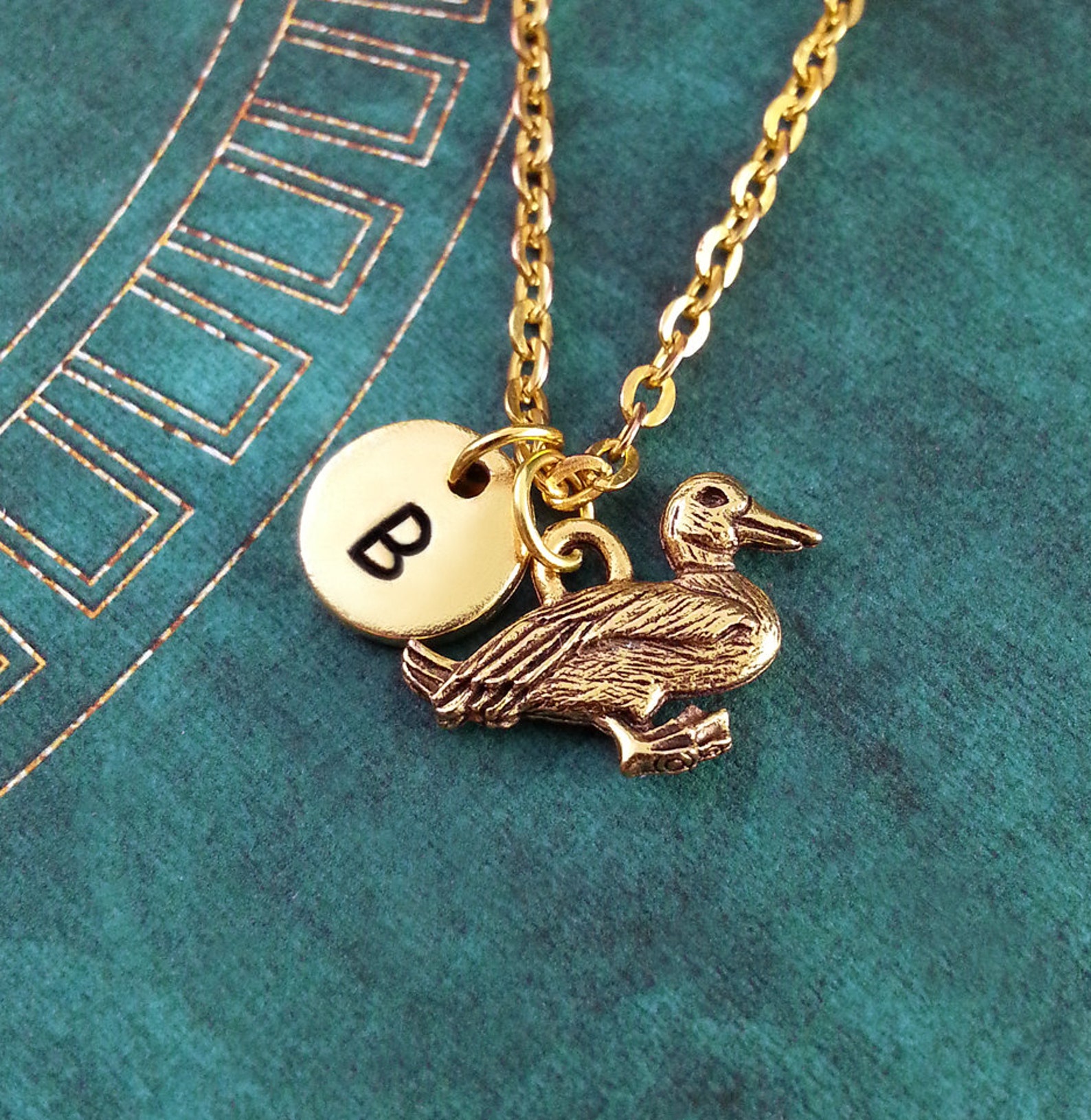 Duck Keychain, SMALL Keyring, Animal Key Ring, Animal Jewelry Engraved ...