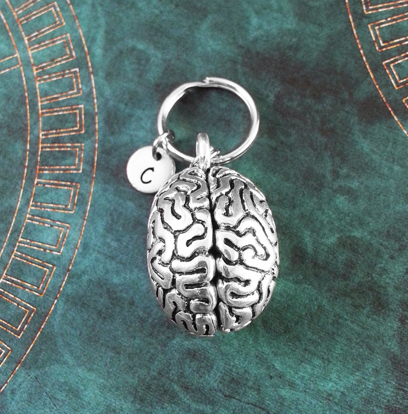 Anatomical Brain Keychain LARGE Human Brain Charm - Etsy