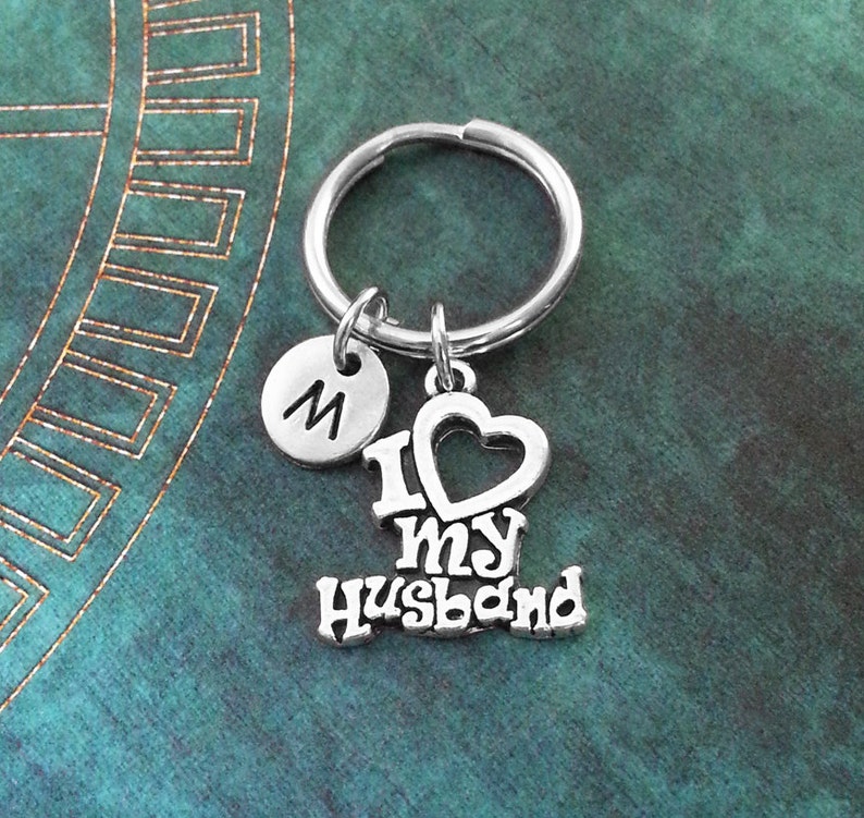 I Love My Husband Keychain SMALL Heart My Husband Keyring Wife Keychain ...