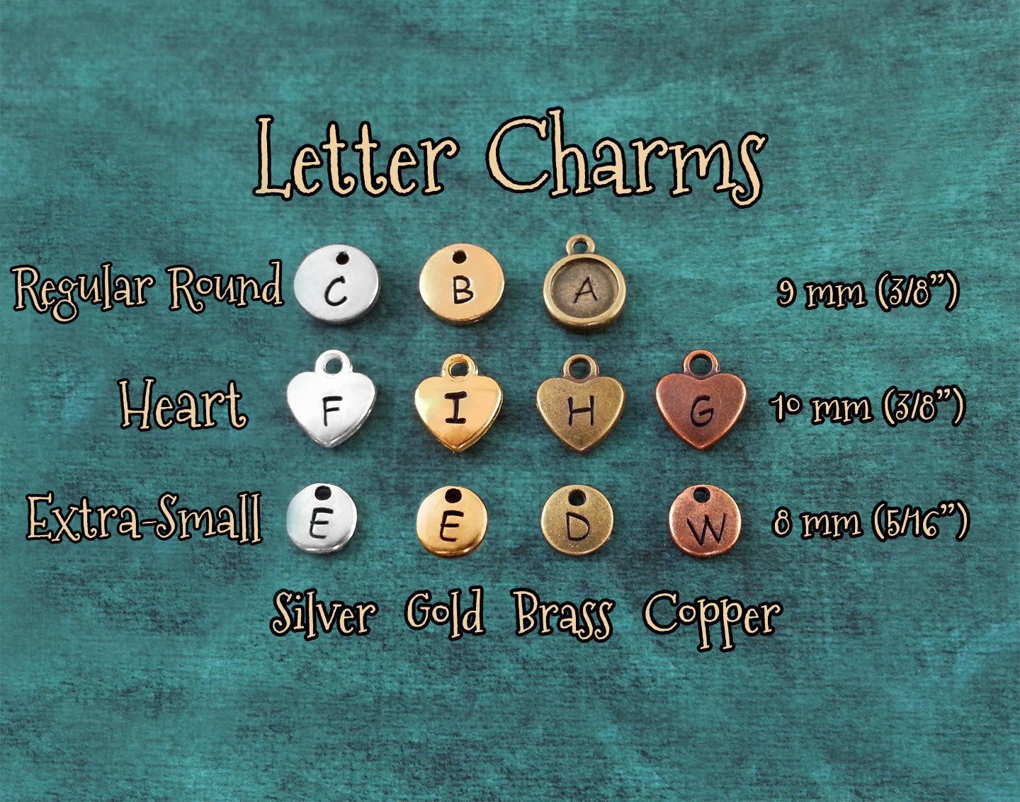 Add a Letter Charm - Initial Charm Add-on - Etsy