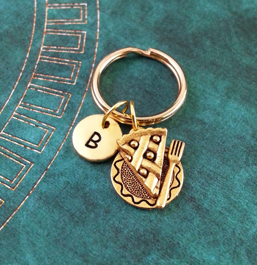 Blueberry Pie Keychain, Slice of Pie Keyring, Personalized Keyring ...