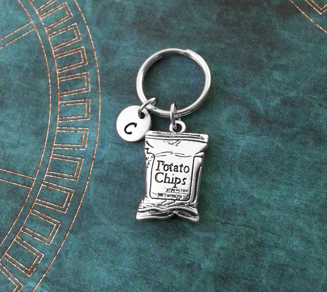 Potato Chips Keychain SMALL Bag of Potato Chips Keyring Personalized ...