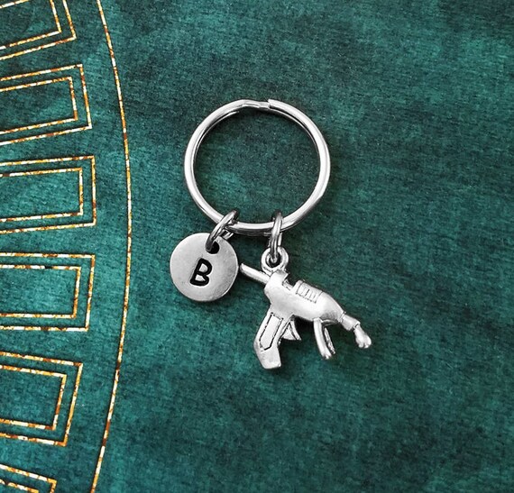 Glue Gun Keychain VERY SMALL Glue Gun Charm Keychain Crafting | Etsy