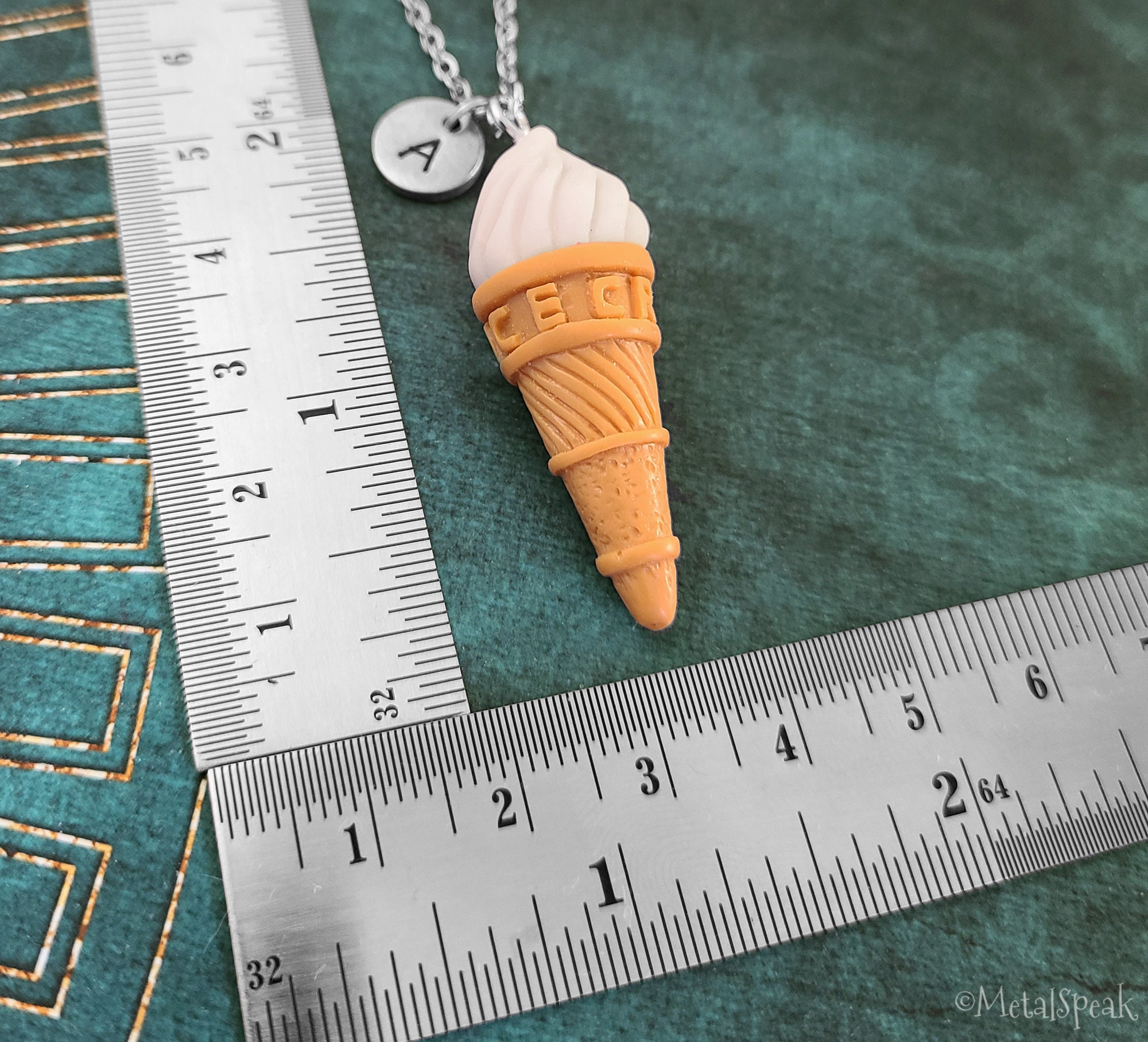 Ice Cream Keychain SMALL Vanilla Ice Cream Cone Keyring | Etsy