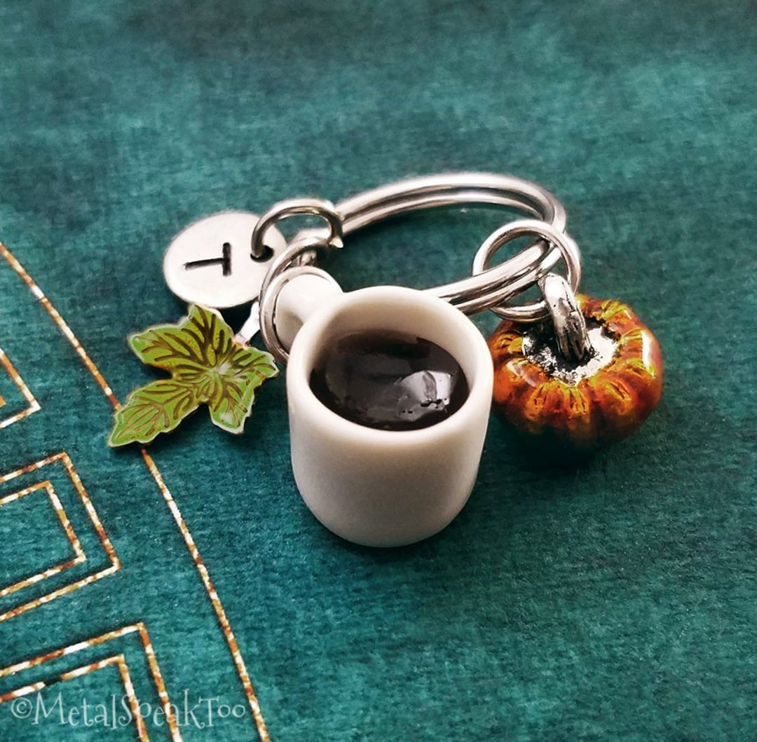 Pumpkin Spice Latte Keychain SMALL Pumpkin Spice Coffee Keychain Autumn ...