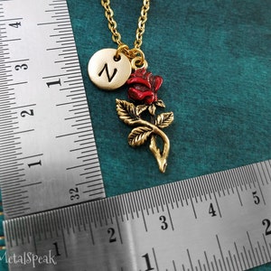 Red Rose Keychain SMALL Rose Charm Keychain Keyring Girlfriend Keychain ...