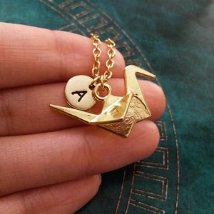 Paper Crane Keychain SMALL Paper Crane Keyring Monogram Keychain ...