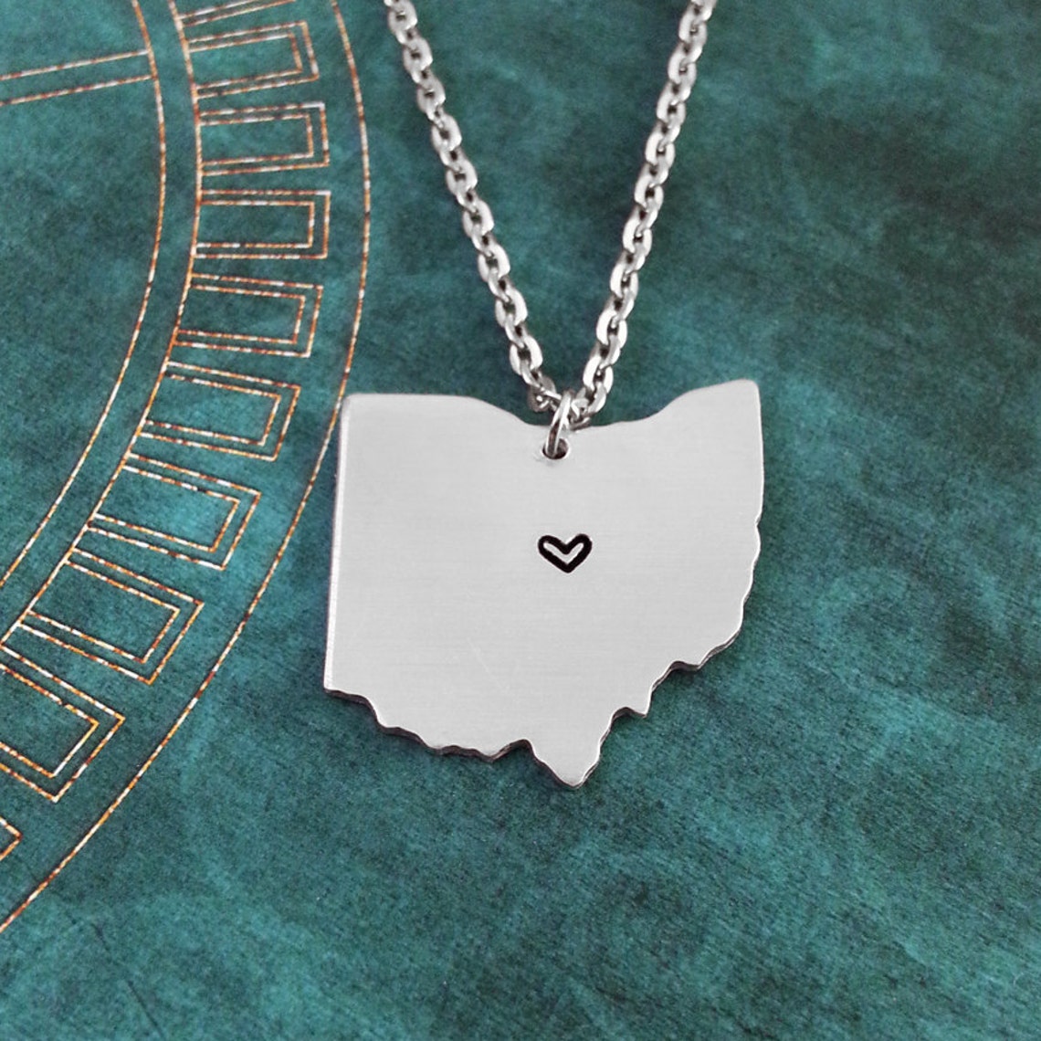 Ohio Keychain Personalized Hand Stamped Ohio Keyring Long - Etsy