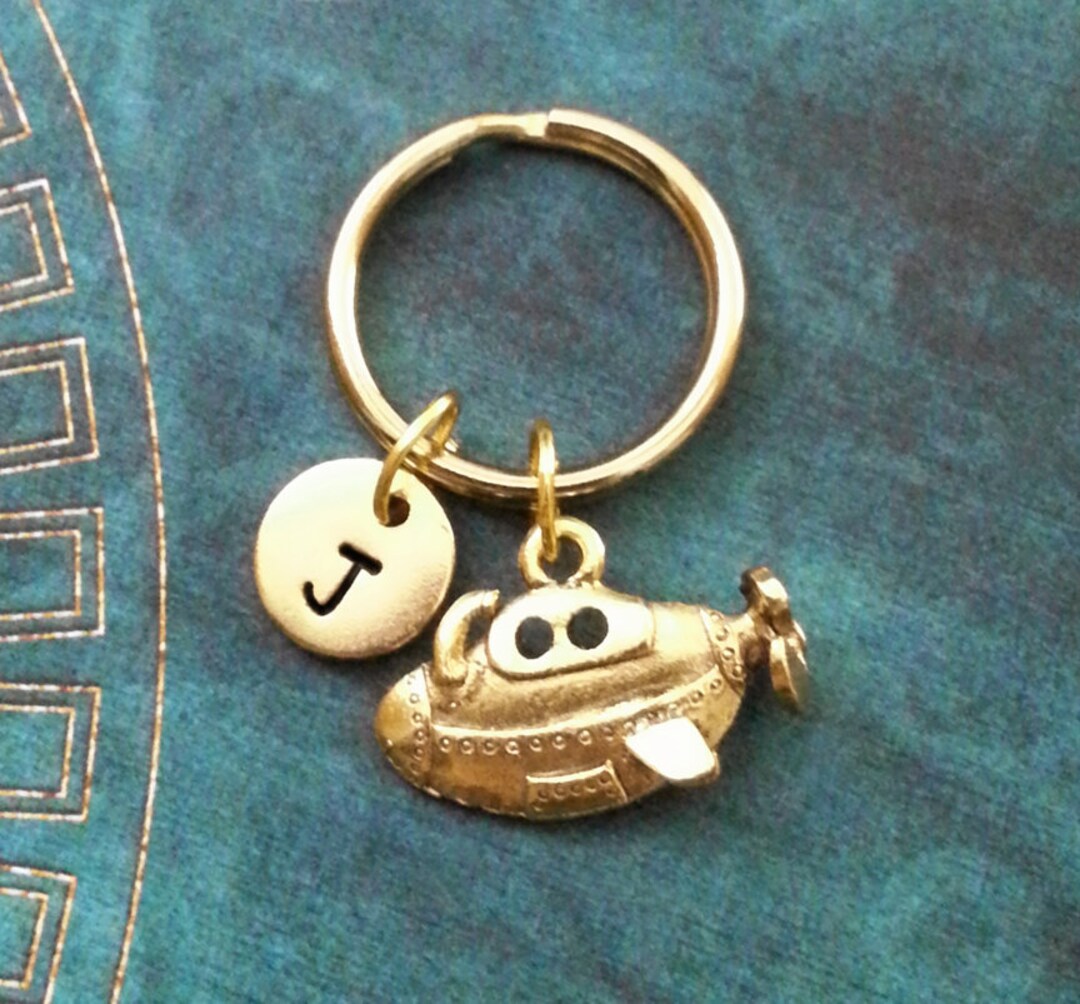 Submarine Keychain SMALL Submarine Keyring Gold Submarine Charm ...