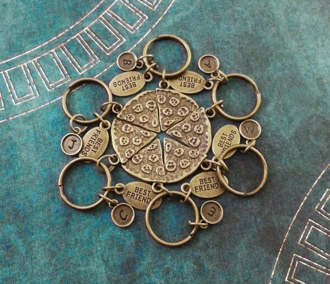 Friendship Pizza Keychains Pizza Slice Keyrings Best Friends Bridesmaid ...