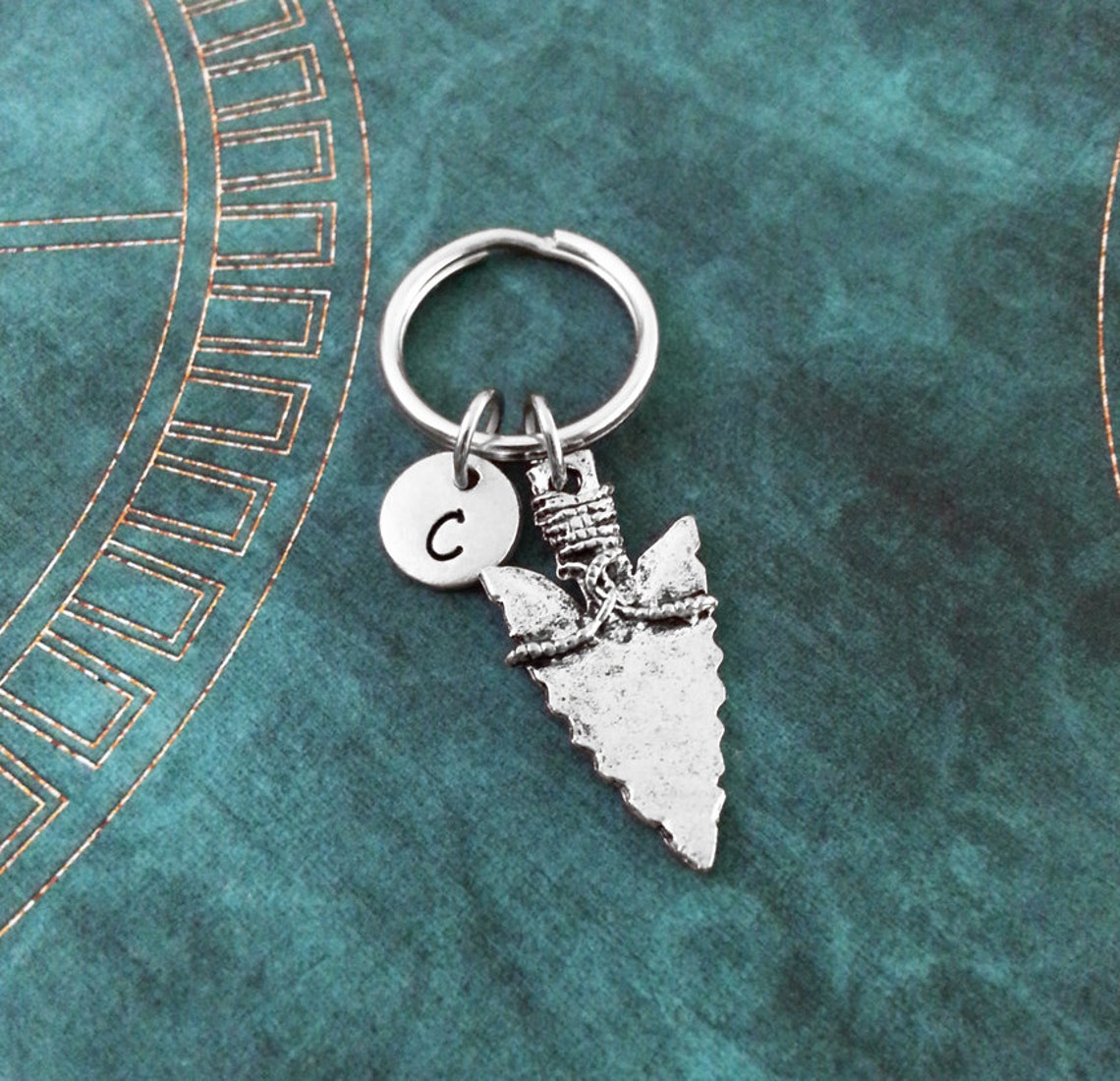 Arrowhead Keychain Arrowhead Keyring Personalized Keychain - Etsy