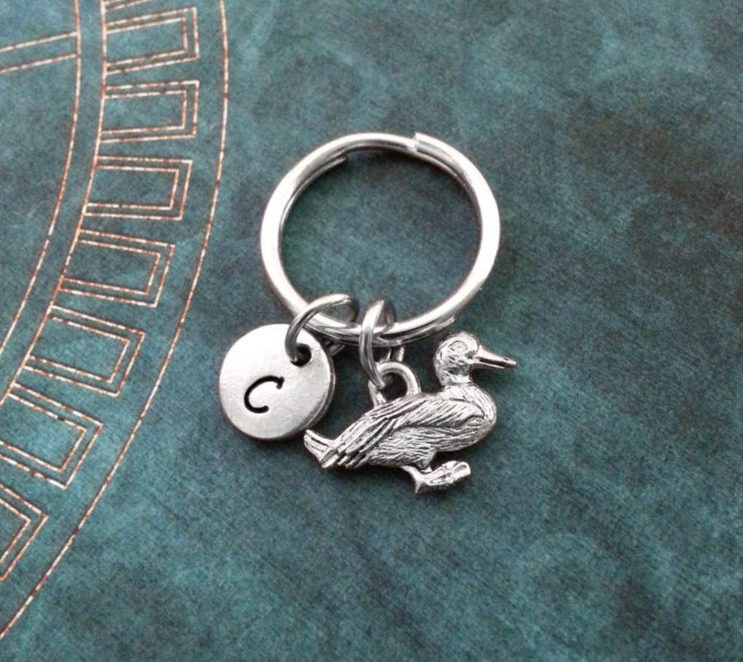 Duck Keychain, SMALL Duck Keyring, Personalized Keychain, Easter ...