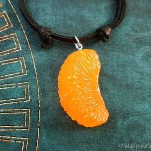 Orange Keychain SMALL Mandarin Orange Slice Keychain Orange Keyring ...