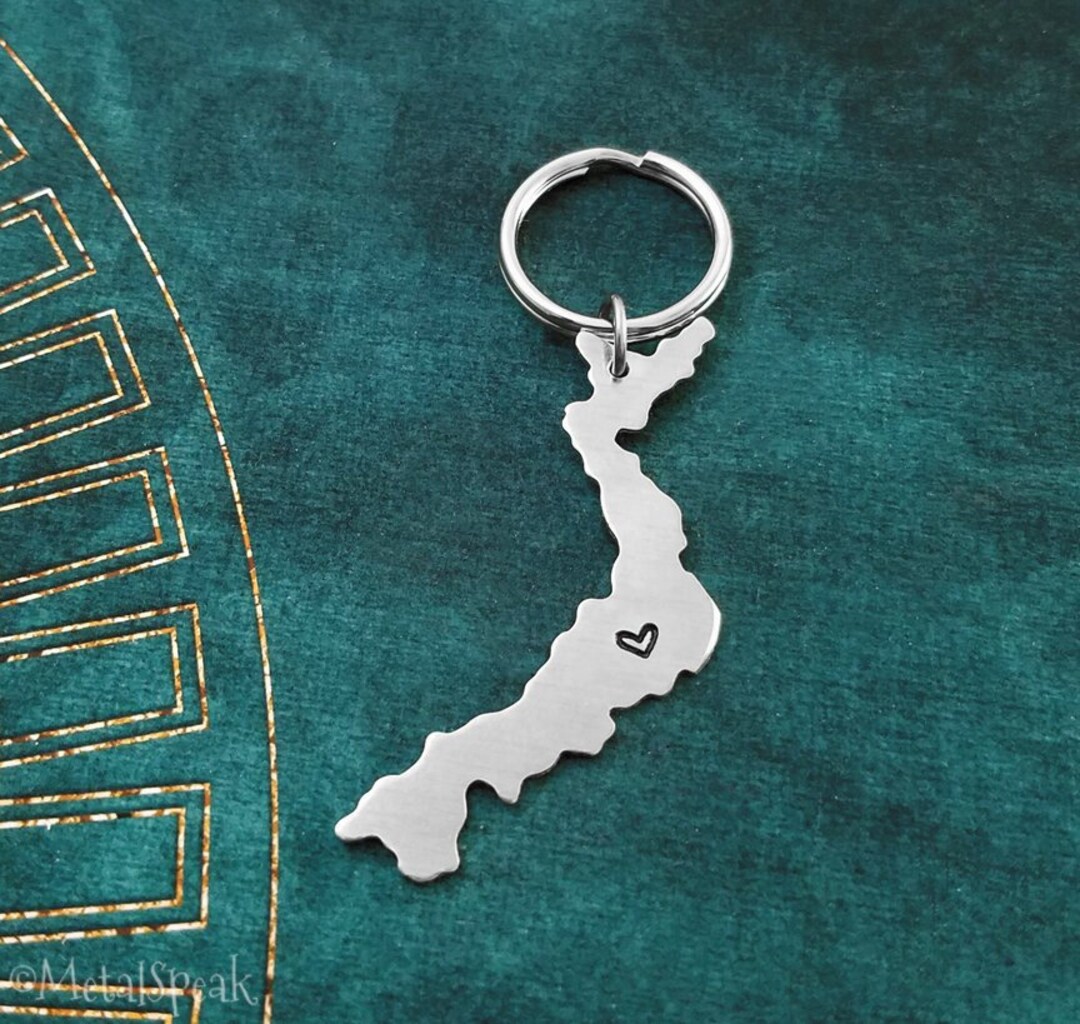 Japan Keychain SMALL Japan Keyring Personalized Keychain Engraved ...