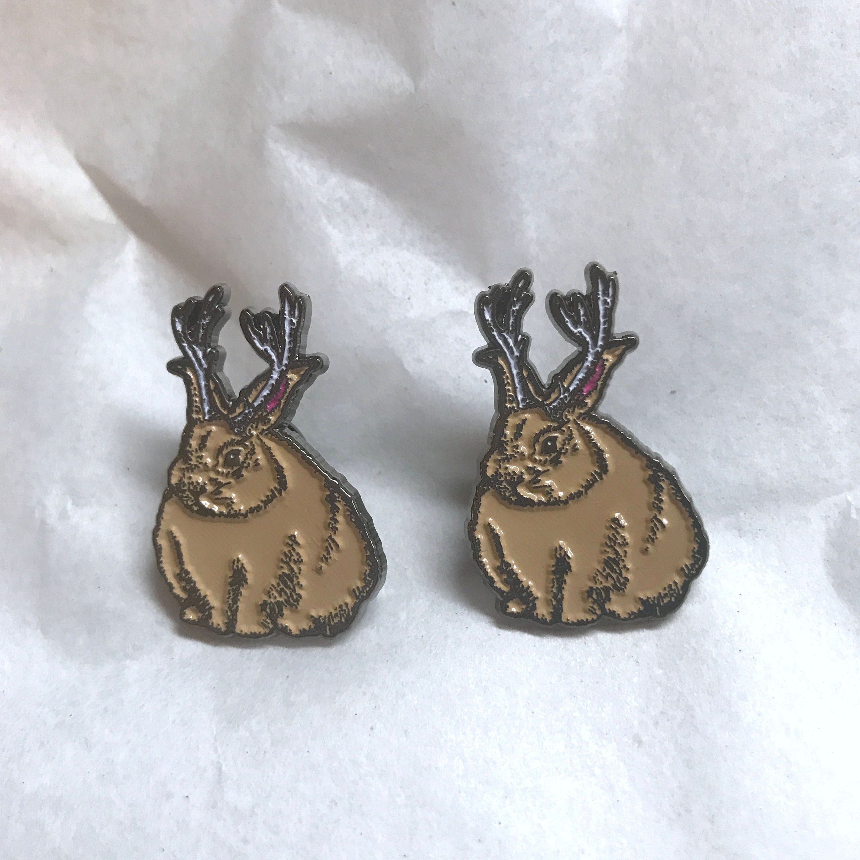 Jackalope 1.25 Inch Enamel Pin - Etsy