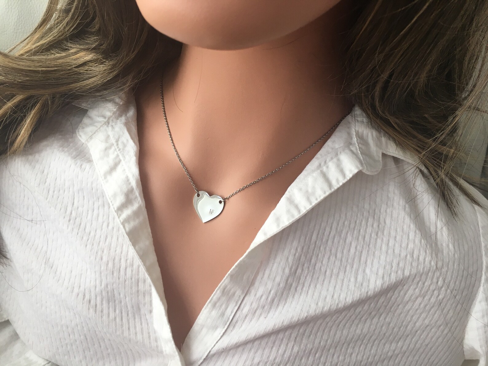 Heart Initial Necklace Personalized Layering Necklace - Etsy